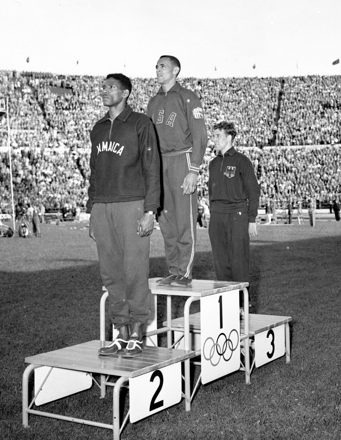 Arthur Wint, Malvin Whitfield and Heinz Ulzheimer at the Summer ...